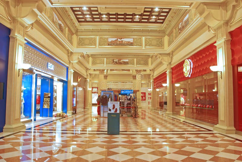 Shopping Mall Walkway in the Venetian Macao Editorial Stock Image ...