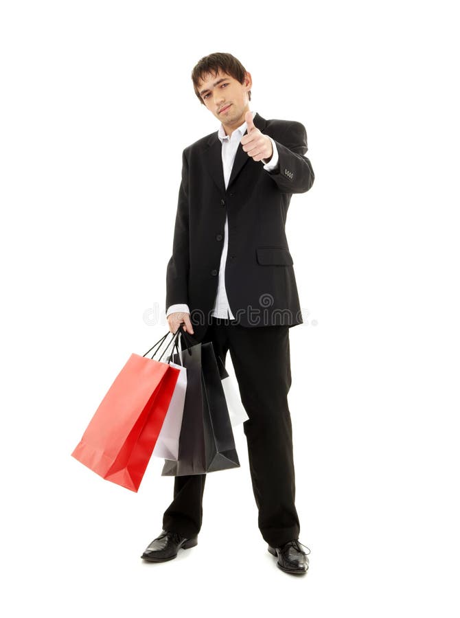 Shopping man stock image. Image of gentleman, happy, formal - 4753045