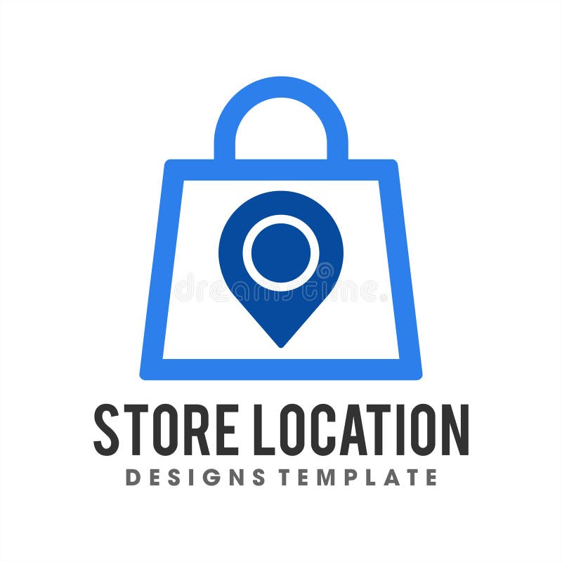 Shopping Place Pin Map Logo Design Template, Pin Shop Store Location ...