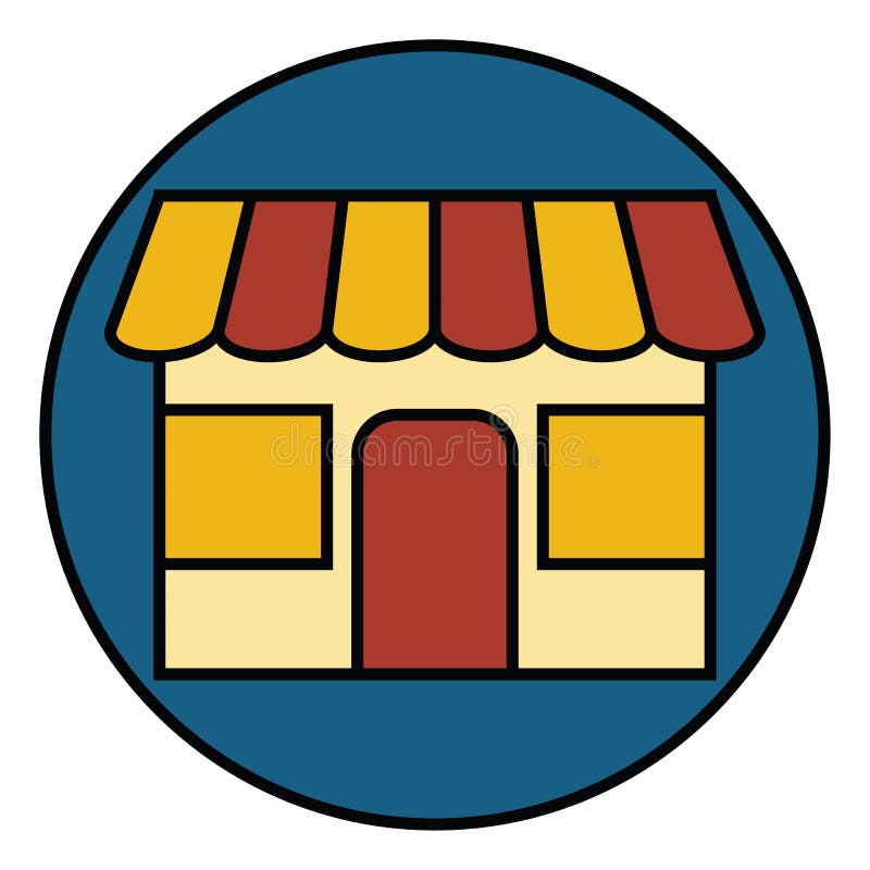 Shopping Market Location Isolated Vector Icon Which Can Easily Modify ...