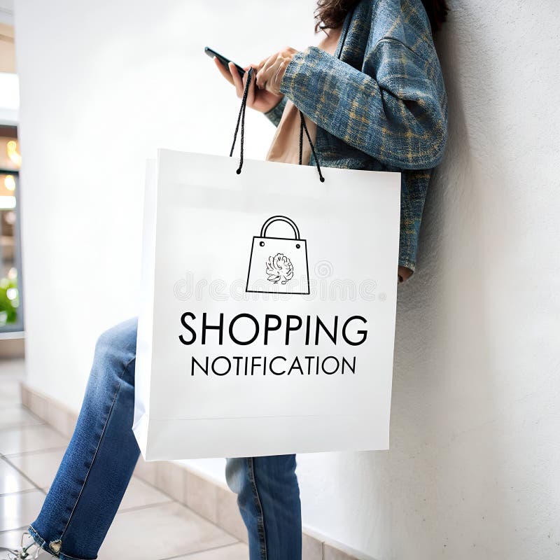 "Shopping Notification Stock Illustration - Illustration of newsquot ...