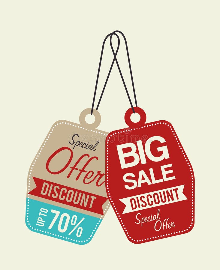Shopping offers and sales stock vector. Illustration of shop - 61578274