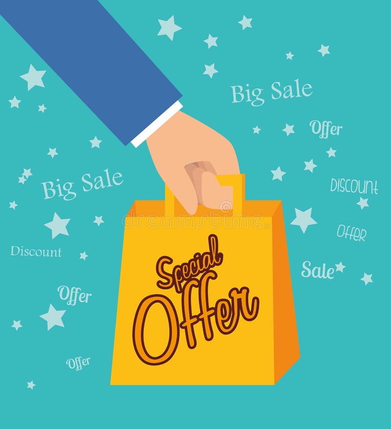 Shopping offers and sales stock vector. Illustration of ecommerce ...