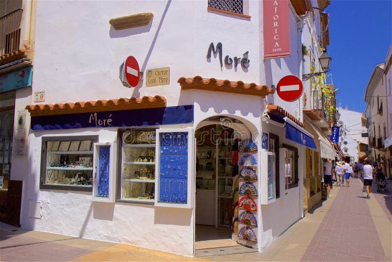 Shopping in an Old Town in Tossa De Mar, Spain Editorial Stock Image ...