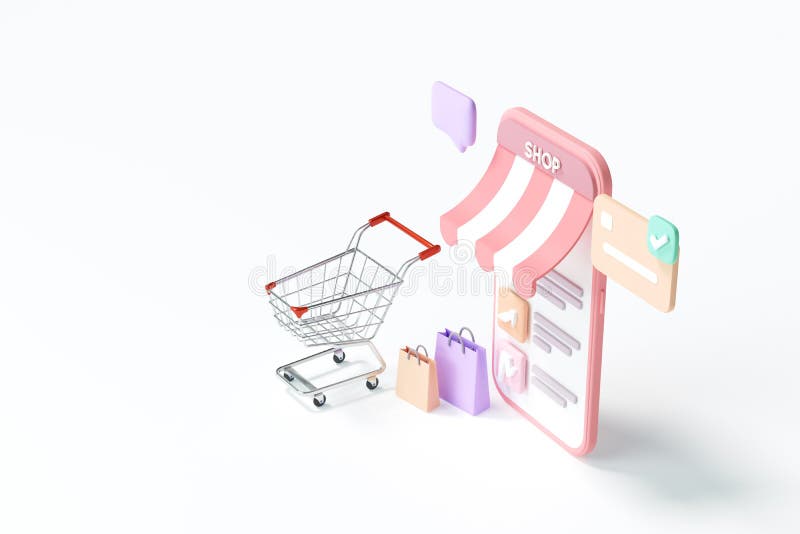 Shopping Online Application on Smartphone, Online Mobile Shopping and ...