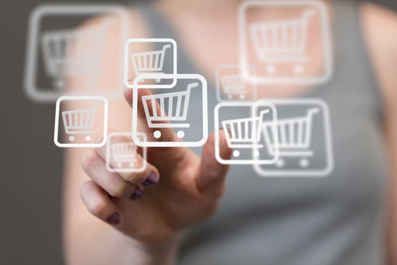 A Shopping Online Digital Concept in Hand Stock Photo - Image of credit ...