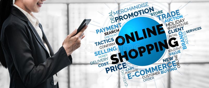 Shopping Online and Internet Money Technology Stock Image - Image of ...