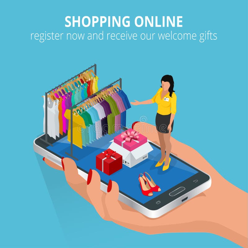 Mobile Shopping Mall Interior Sale Store Flat Isometric Vector Stock ... Mobile Shopping Mall Interior Sale Store Flat Isometric Vector Stock ...