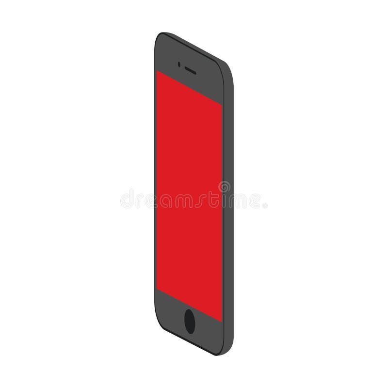 Shopping Online Red Screen Mobile Phone Technology Stock Illustration ...