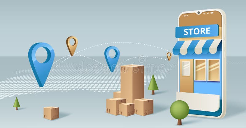 Shopping Online on Website or Mobile Application Vector Concept ...