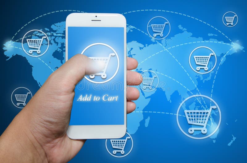 Shopping Order Via Smart Phone Stock Image - Image of call, hand: 52646991