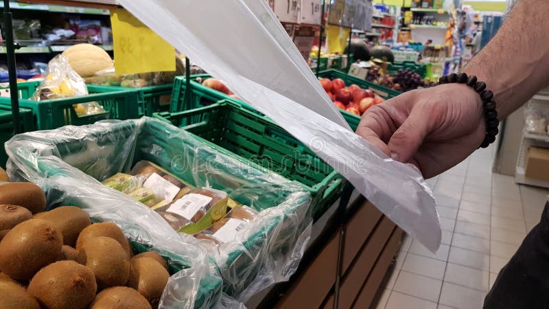 Shopping with plastic bag stock photo. Image of ecology - 157530896