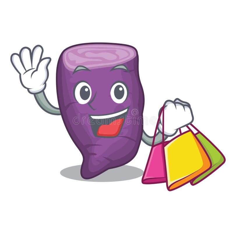 Shopping Purple Sweet Purple in Cartoon Shape Stock Vector ...