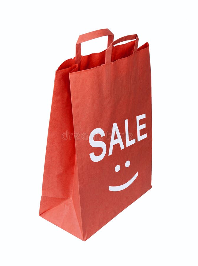 Shopping red bag for sale stock image. Image of consumers - 33410907