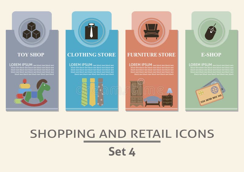 Shopping and retail labels stock vector. Illustration of shop - 43480519