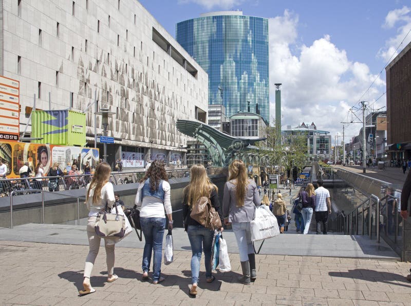 Shopping in Rotterdam, Netherlands Editorial Photo - Image of landmark ...
