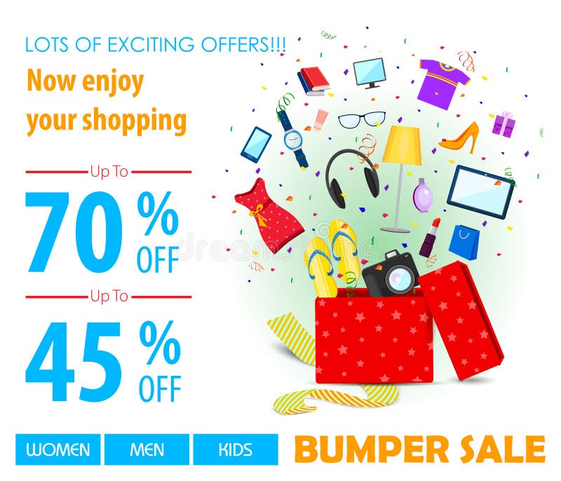 Shopping Sale Poster stock vector. Illustration of ecommerce - 72794617