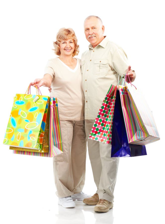 Shopping elderly people stock image. Image of mature - 10680309