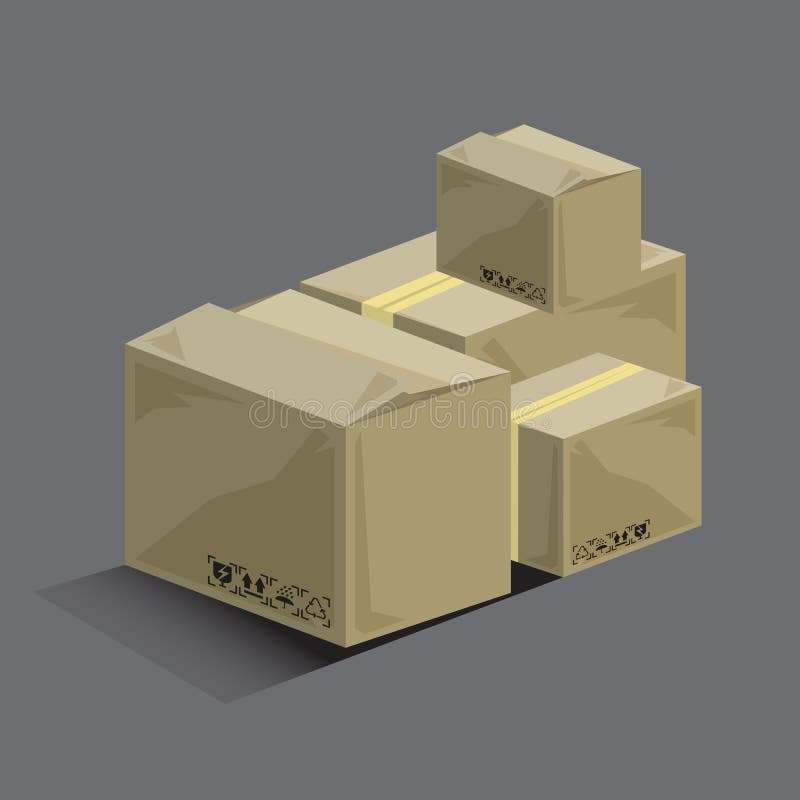 Shopping set box Carton stock vector. Illustration of gifts - 67789471