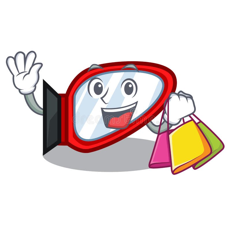 Shopping Side Mirror in the Cartoon Shape Stock Vector - Illustration ...