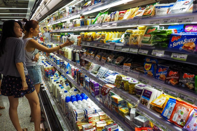 Shopping Some Drink in Supermarket of Thailand Editorial Image - Image ...