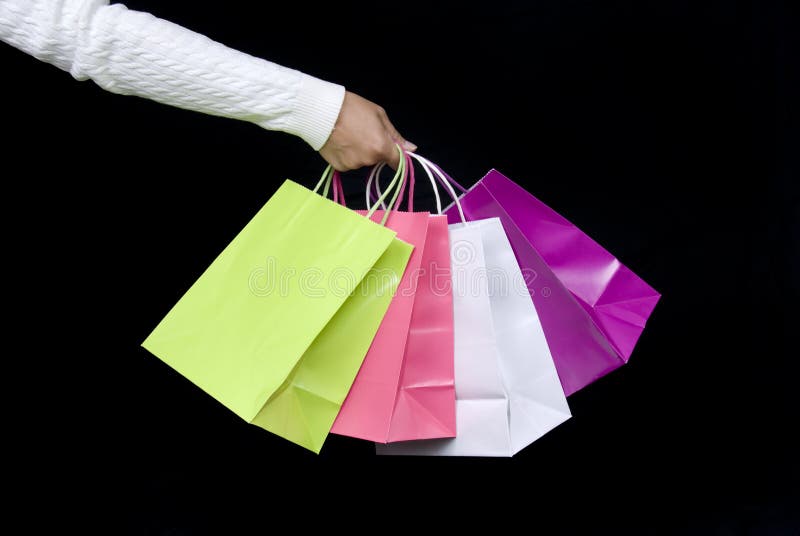 Shopping spree stock image. Image of holiday, colors, mall - 3235457