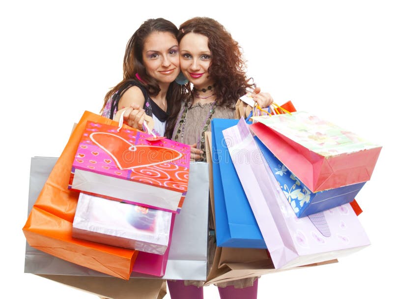 Shopping spree stock image. Image of portrait, human, colorful - 9035899