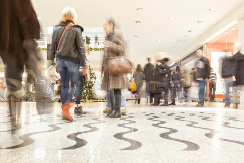 Shopping Spree stock image. Image of crowd, moving, businesspeople ...