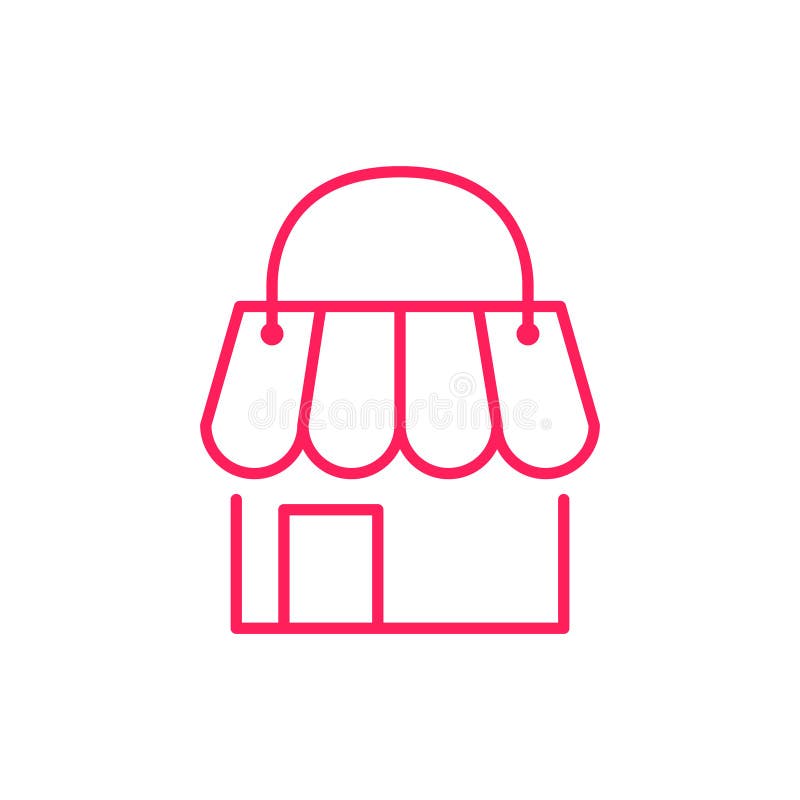 Shopping Store Bag Line Logo Design Vector Stock Vector - Illustration ...