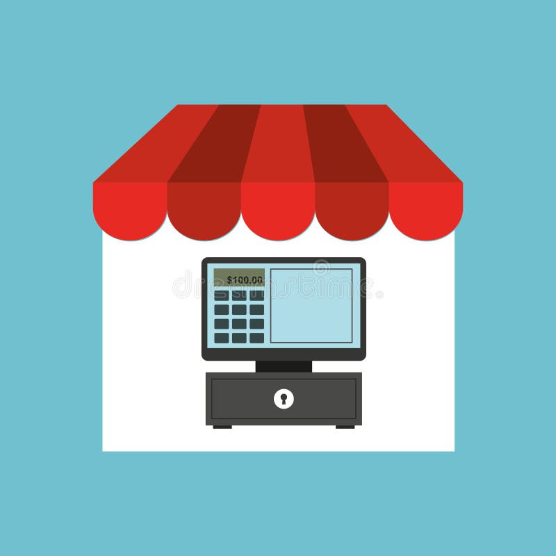 Shopping store icon stock illustration. Illustration of paying - 74214045