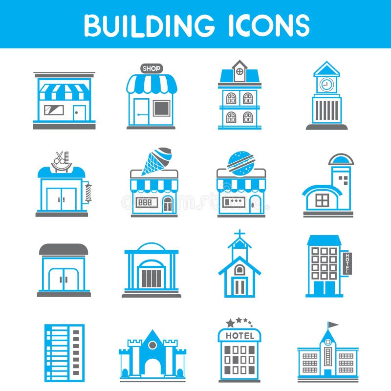 Shopping store icons stock illustration. Illustration of architect ...