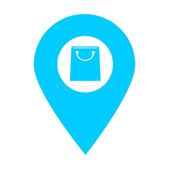 Shopping Store Location Map Pin Icon. Element of Map Point for Mobile ...