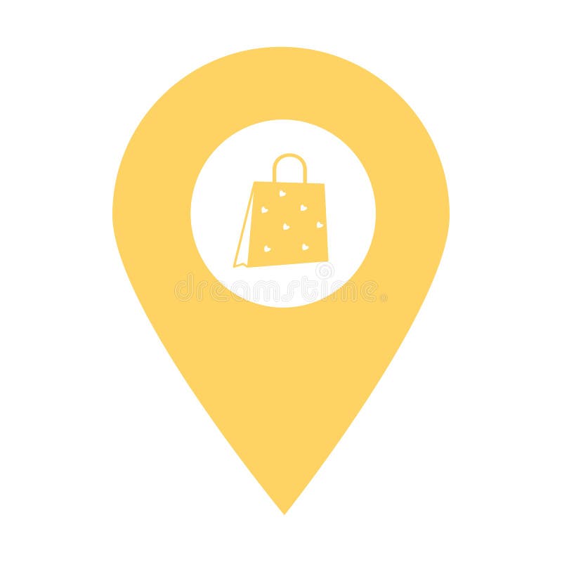 Shopping Store Location Map Pin Icon. Element of Map Point for Mobile ...