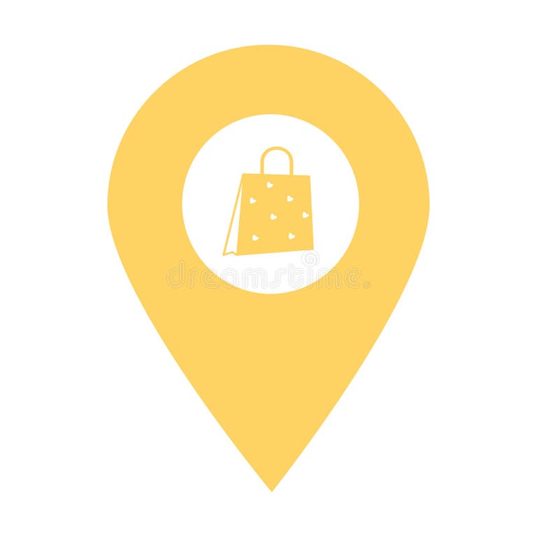 Shopping Store Location Map Pin Icon. Element of Map Point for Mobile ...