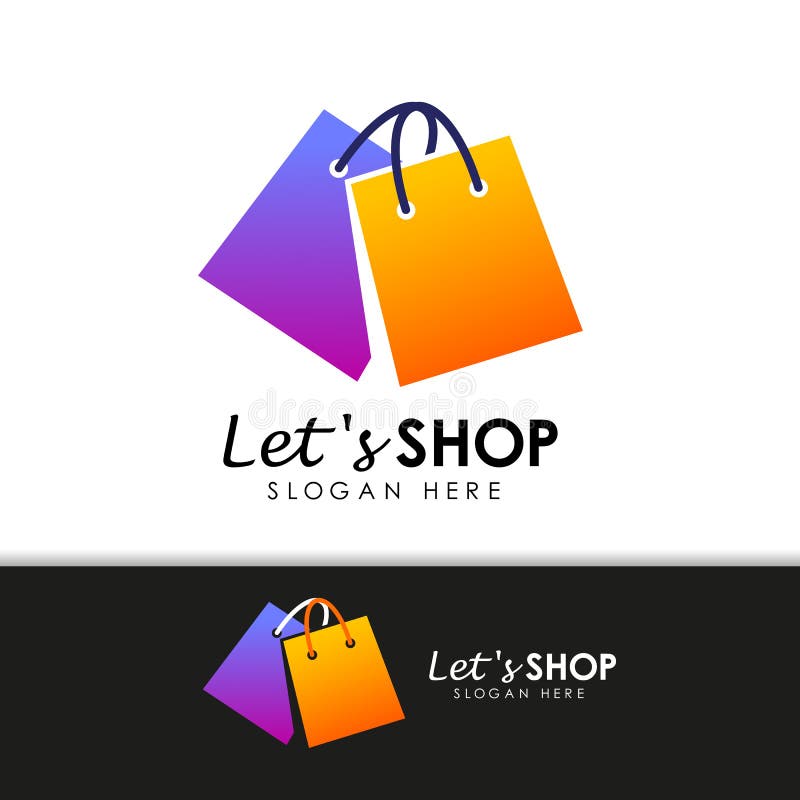 Shopping Store Logo Design Vector Stock Vector - Illustration of sale ...