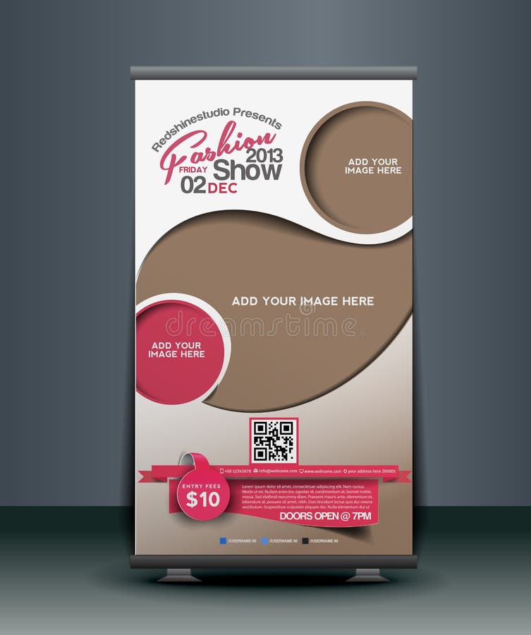 Shopping Store Roll Up Banner Stock Vector - Illustration of marketing ...