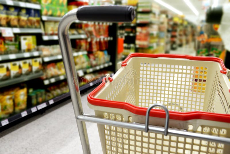 Shopping in supermarket stock photo. Image of destination - 58652812