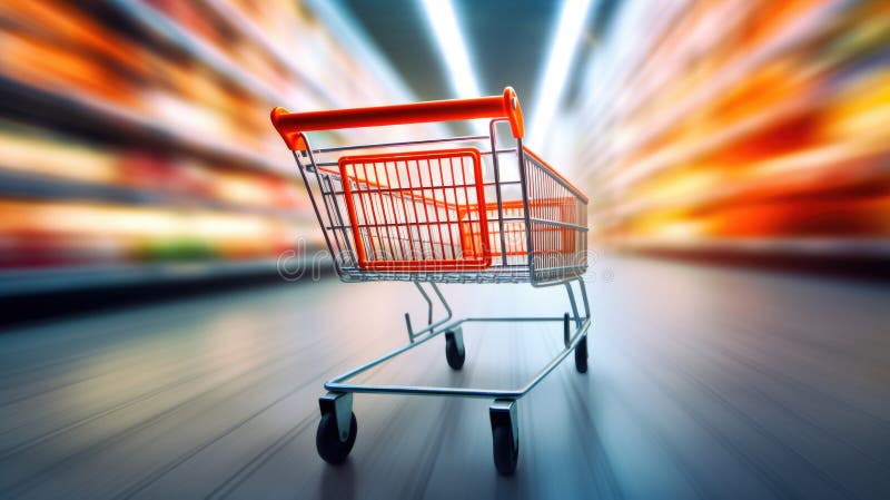 Shopping in Supermarket by Supermarket Cart in Motion Blur Stock Photo ... Shopping in Supermarket by Supermarket Cart in Motion Blur Stock Photo ...