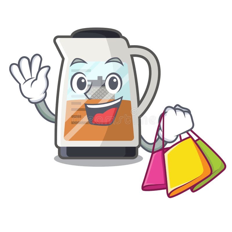 Shopping Tea Maker in the Cartoon Shape Stock Vector - Illustration of ...