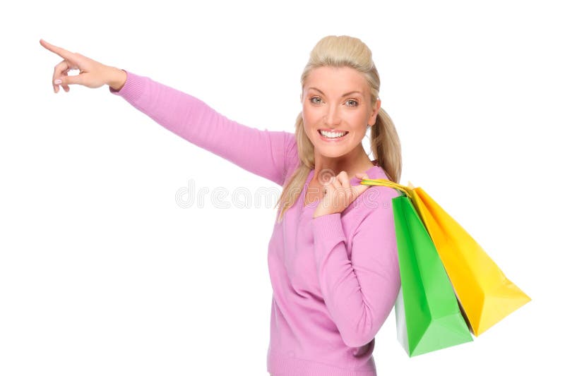 Shopping time stock photo. Image of finger, girl, happy - 18019000