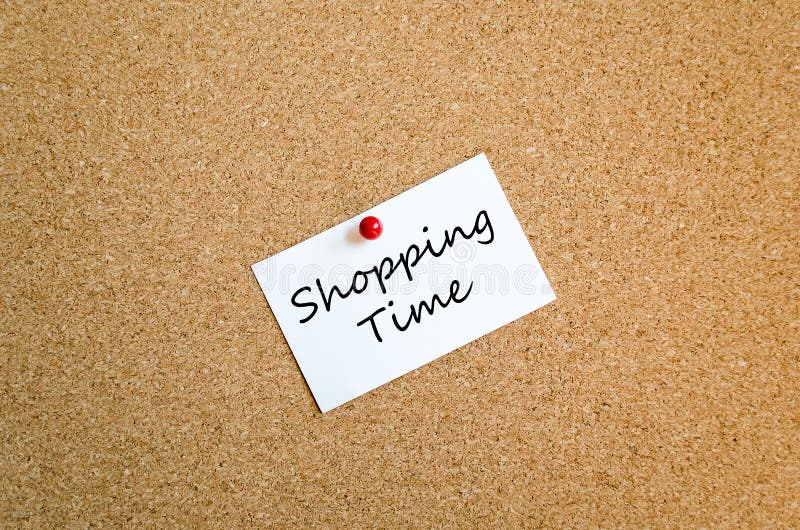 Shopping Time Note Concept stock photo. Image of consumer - 89526762