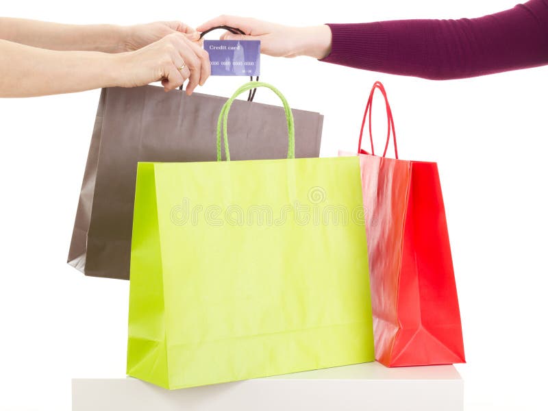 Six Colourful Shopping Bags Stock Image - Image of buyer, luxury: 31455573