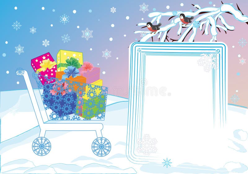 Shopping Trolley with Gifts Stock Vector - Illustration of celebration ...