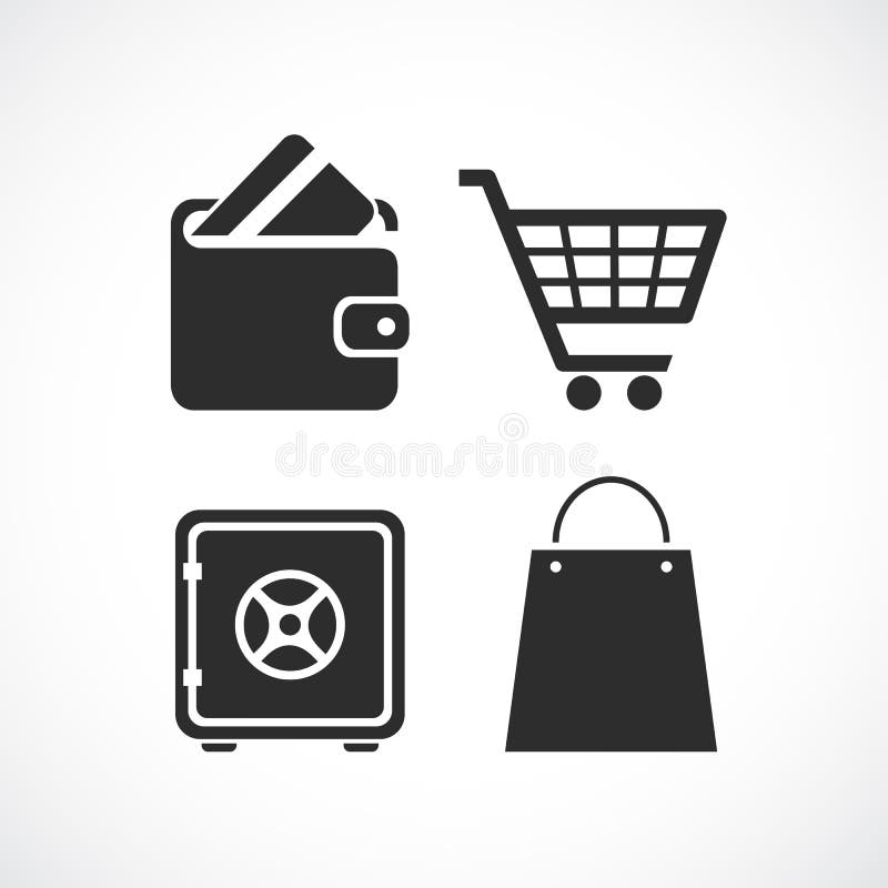 Shopping vector icon stock vector. Illustration of isolated - 117832859