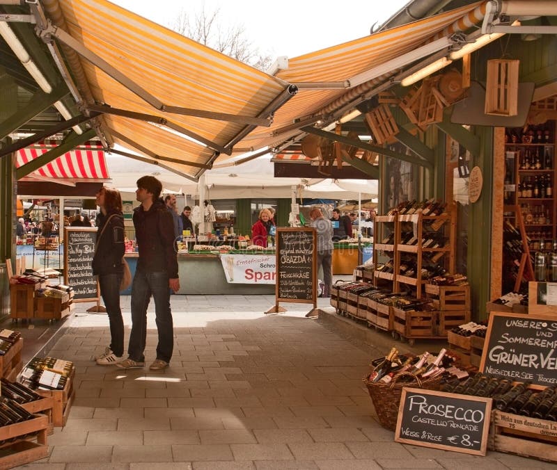 Shopping in Viktualien Markt , Munich - Germany Editorial Photo - Image ...