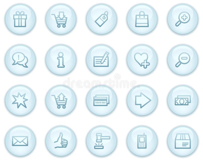 Blue Teal Glass Website Button Stock Illustration - Illustration of ...