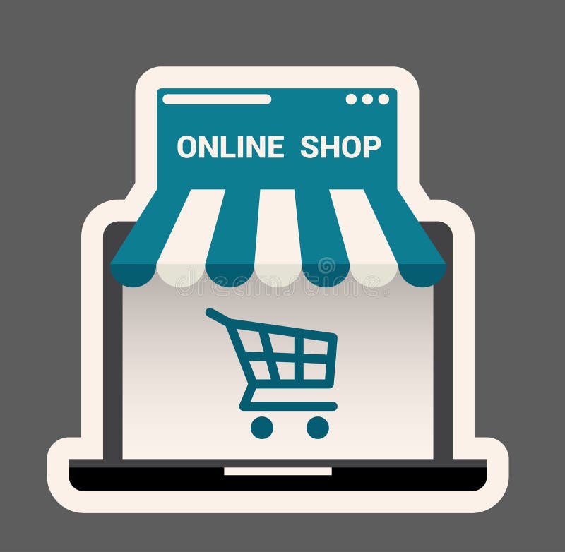 Shopping website icon stock illustration. Illustration of technology ...