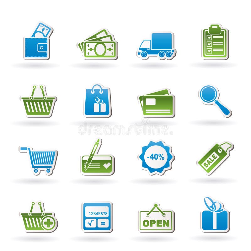 Online Store Web Shop Icons Stock Vector - Illustration of item, icons ...