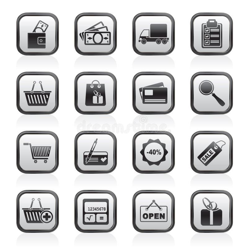 Shopping and website icons stock vector. Illustration of converter ...