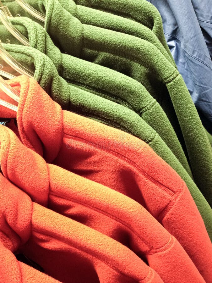 Shopping for Winter - Warm Multicolored Fleece Stock Photo - Image of ...